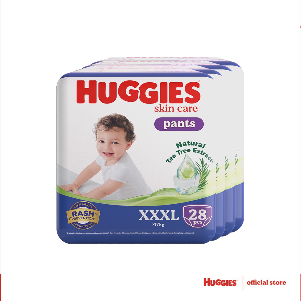 Huggies Skin Care XXXL - 28 pcs x 4 packs - (112 pcs) | Shopee Philippines