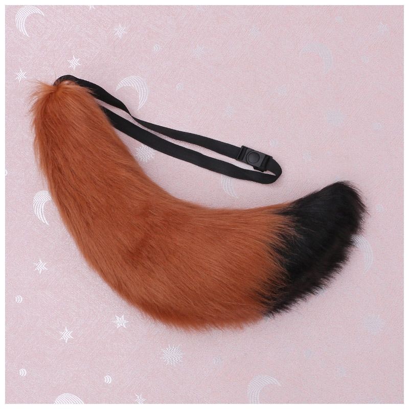 Long-haired fox tail cos ear beast ear cosplayJK tail simulation tail ...