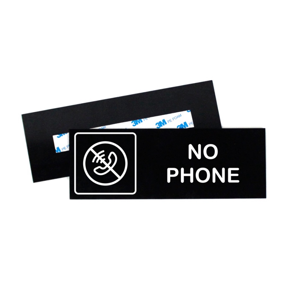 No phone signage - no phone signage - no phone - Acrylic sign board ...