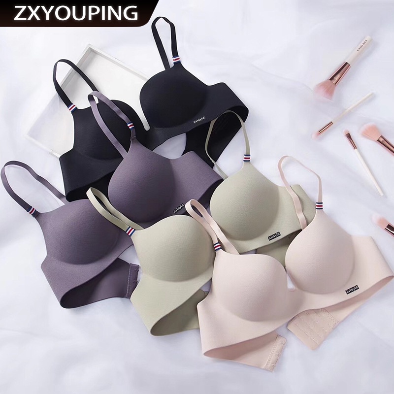 ZXYOUPING Simple Sexy Bra Women Comfortable Ice Silk Seamless Bra Girl ...