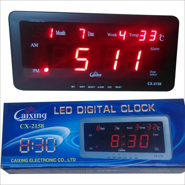 Caixing CX-2158 Digital LED Alarm Clock (Black) | Shopee Philippines