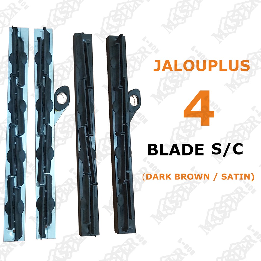 Pair Jalouplus Jalousie Frame 4 Blades Satin Dark Brown With Screw Shopee Philippines