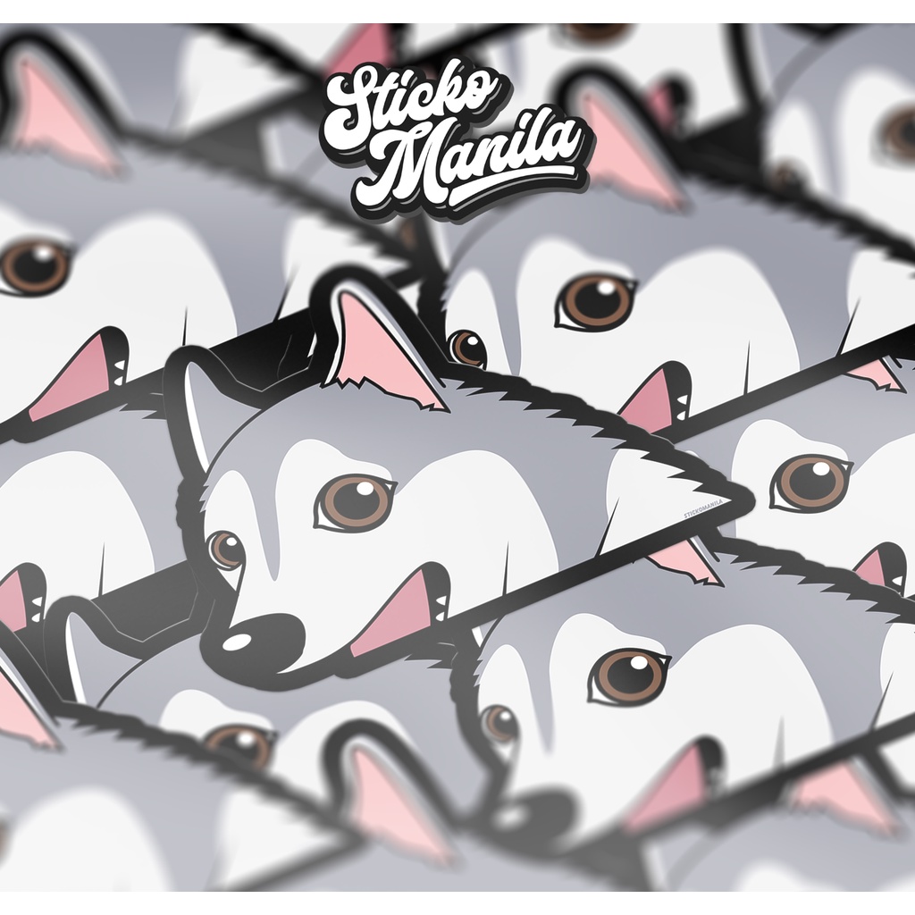 Sticko Manila : Husky - Pun Dog Meme (Peeker) | Shopee Philippines