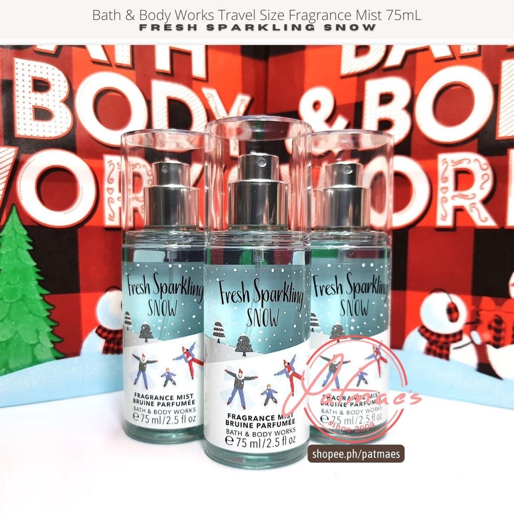 Bath and Body Works Fresh Sparkling Snow Fragrance Mist Travel Size ...