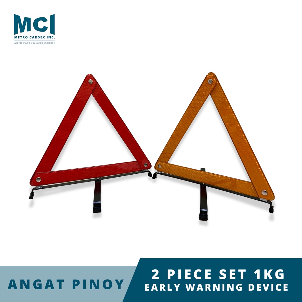 2PC Set Early Warning Device AngatPinoy 1KG 2.5 Foldable Red and Orange ...