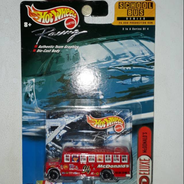 Hot Wheels Nascar Racing Deluxe School Bus McDonalds Red Hobby Toy ...