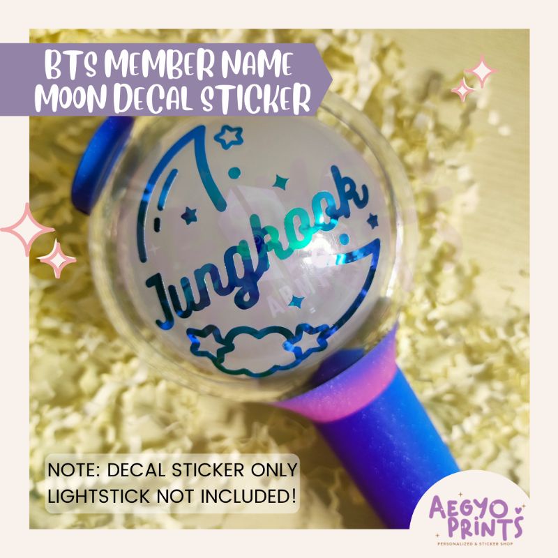 BTS BIAS NAME - MOON DECAL STICKER FOR ARMY BOMB | by Aegyoprints ...