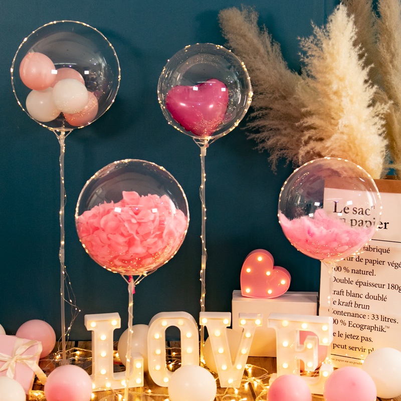 1pc Clear Bobo Balloons Transparent Bubble Balloons DIY Party ...