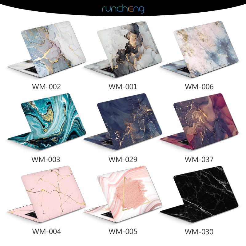DIY Laptop Skin Laptop Sticker Marble Cover Art Decal for12/13/14/15/15 ...