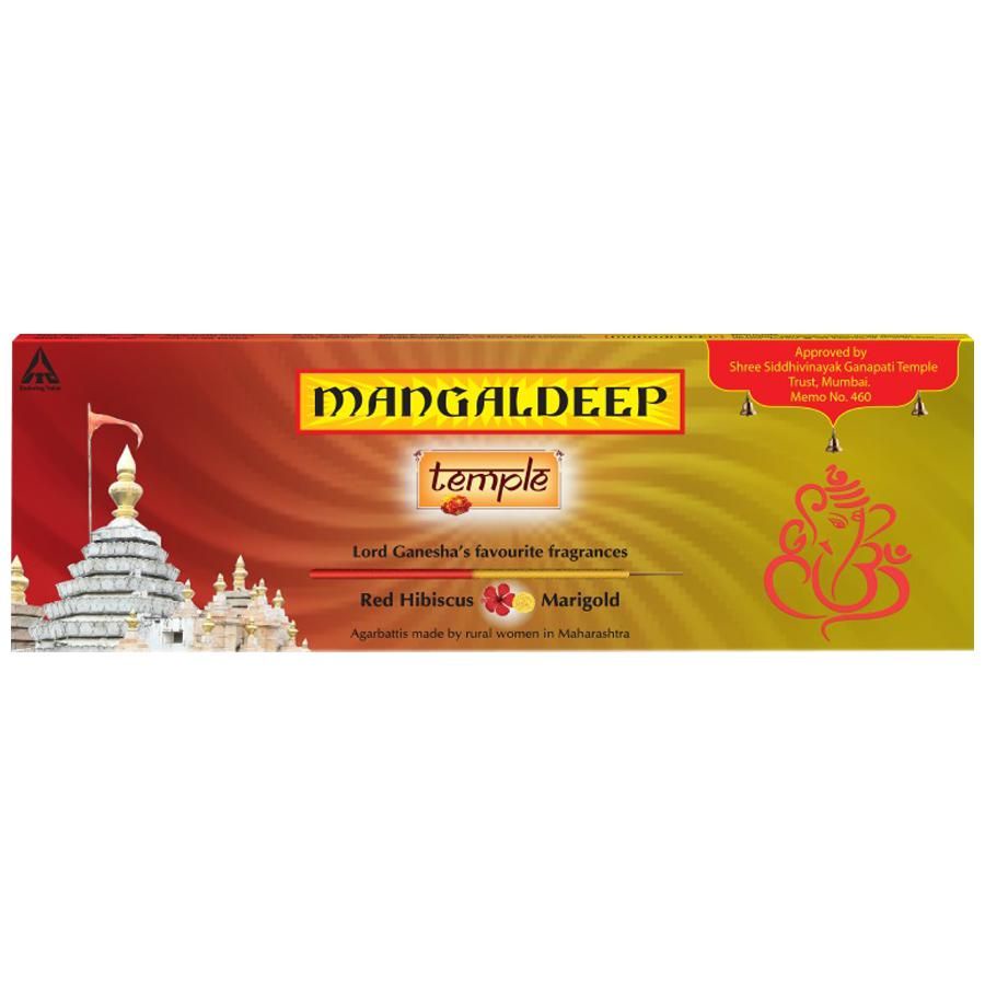 Mangaldeep TEMPLE Incense Red Hibiscus Marigold Agarbatti 35 sticks ...