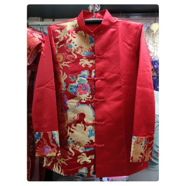 Chinese Shirt Red New Year Men | Shopee Philippines