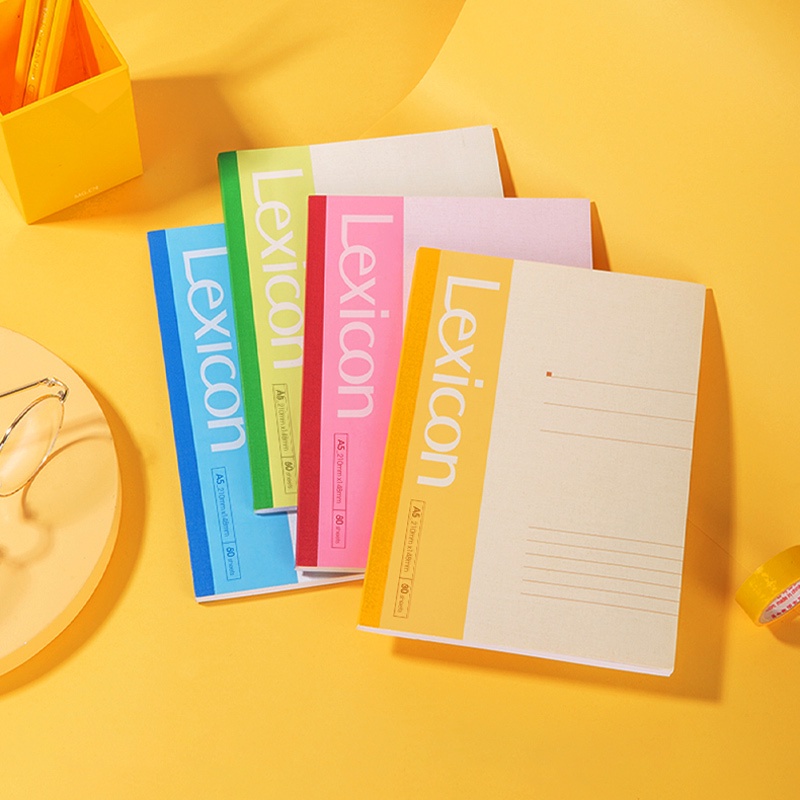 Deli Lexicon Adhesive Bound A5 Notebook 50 /40/30 Sheets 7652/7651/7650 ...