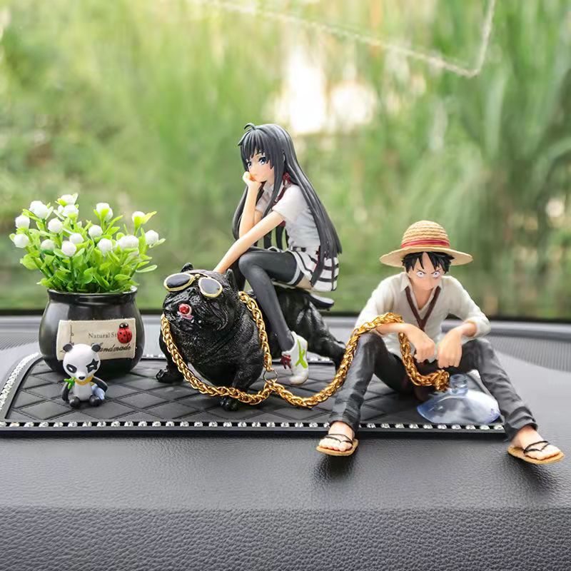 Yukino Luffy Creative Car Ornament Cartoon Anime Handmade Car Center ...