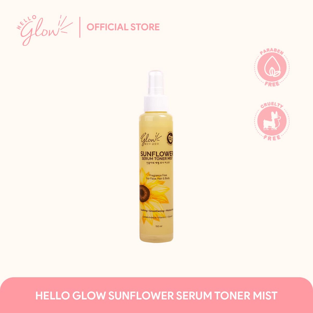 Hello Glow Sunflower Serum Toner Mist 150ml (Face Mist) | Shopee ...