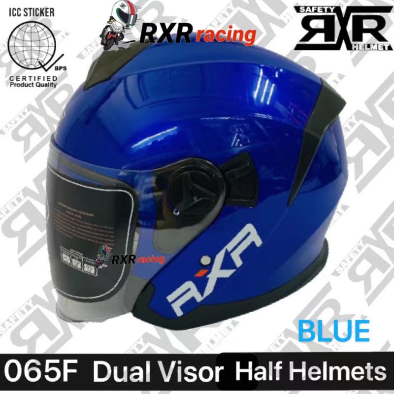 Rxr Half Face Dual Visor 065F For Motorcycle With ICC (BPS) LARGE ONLY | Shopee Philippines
