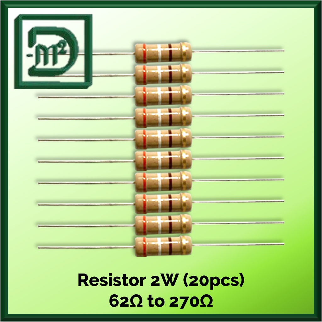Resistor 2W 62 Ohms to 270 Ohms (50pcs) | Shopee Philippines