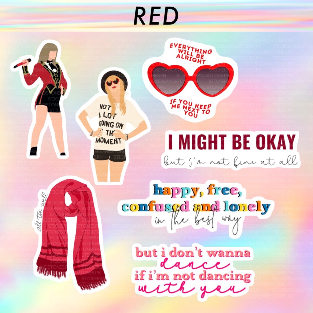 Taylor Swift - Red (Taylor's Version) Aesthetic Matte Waterproof ...