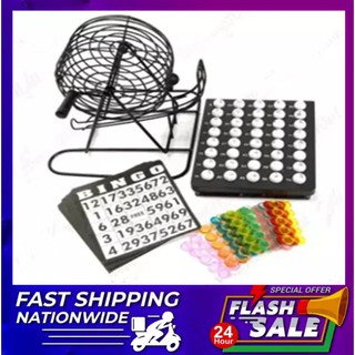 Traditional Bingo Lotto Lottery Family Bingo Game Set - Cage Balls ...