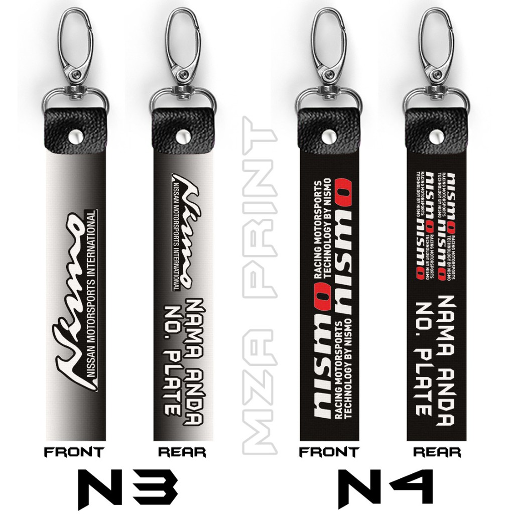 NISMO NISSAN KEYCHAIN LANYARD CUSTOM DESIGN BOLEH TAMBAH NAMA/NO. PLATE ...