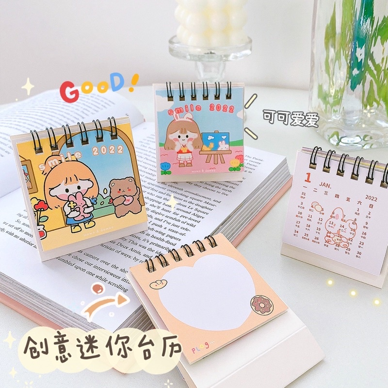 Mini Desk Calendar 2022 China Folding Sitting Display Calendar ...