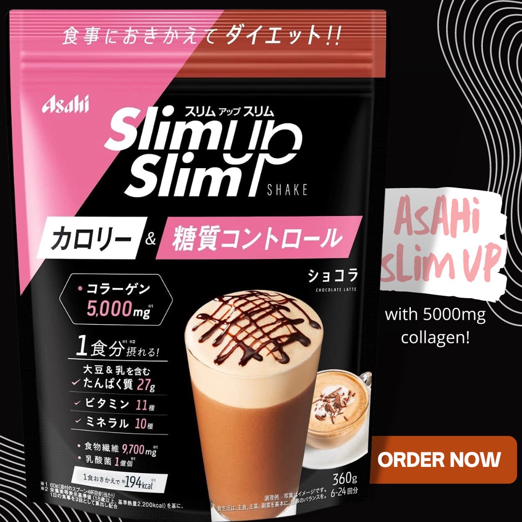ASAHI Slim Up Slim Meal Replacement Shake with 5000mg Collagen – Made ...