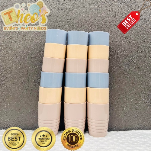5pcs #717 PLASTIC BASO DRINKING GLASS CUP Pastel Color Organizer Cute ...