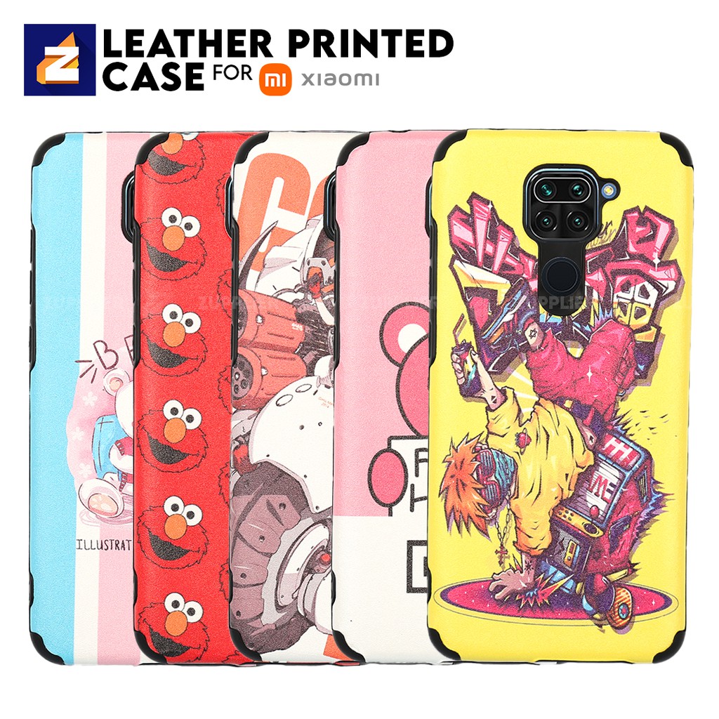 Mi Note 10 Leather Case Printed Anti-Shock Soft Tpu Phone Cover Case ...