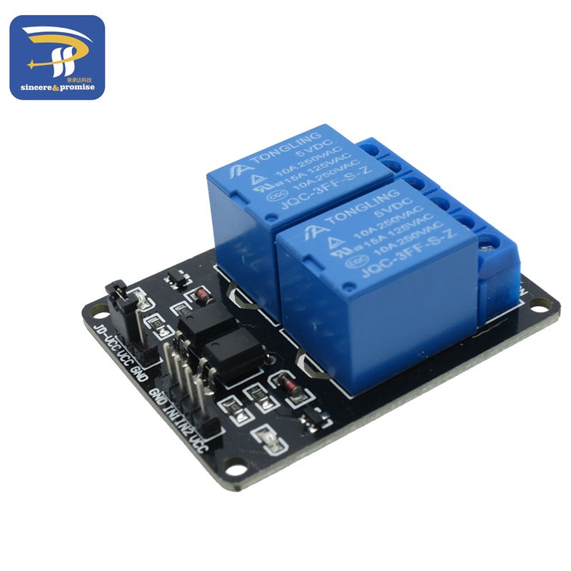 2 channel relay module relay expansion board 5V low level triggered 2 ...