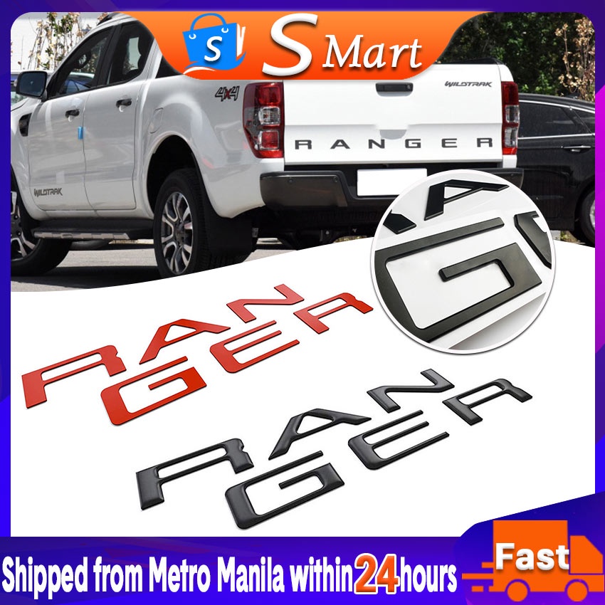 【Soyamart】Tailgate Insert Letters For Ford Ranger 2018-2020 3D Decals ...