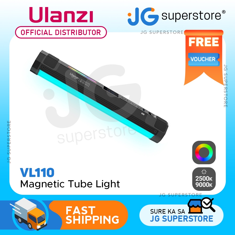 Ulanzi VL110 24cm 2600mAh Magnetic RGB Tube Light with 2500K-9000K Warm/Cold Tones | JG ...