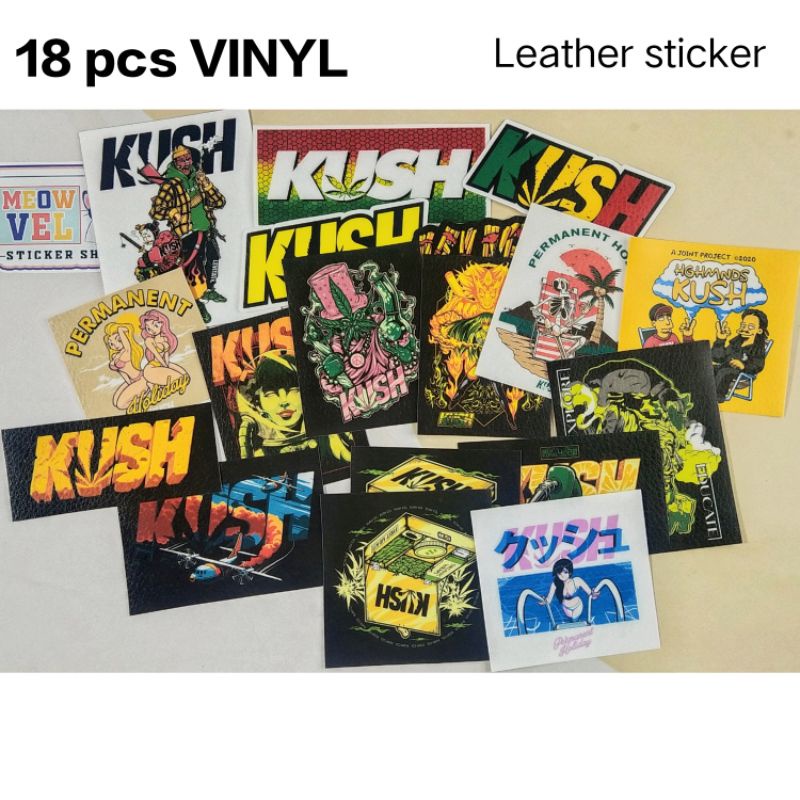 [18 pcs] KUSH clothing sticker pack | Shopee Philippines