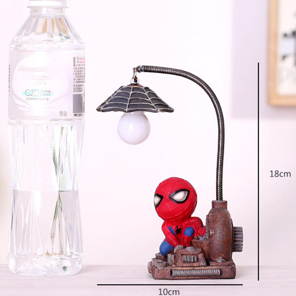 Spiderman Led Night Light Resin Spider Man Lamp for Children Kids Rooms ...