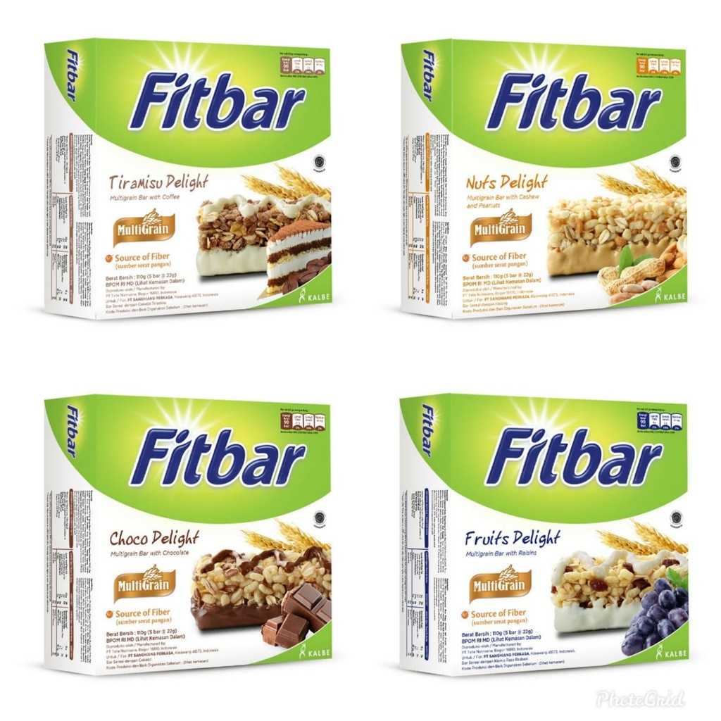 Fitbar Instant Multi Grain Snacks for Diet 1 box contains 5 pcs x 22 ...