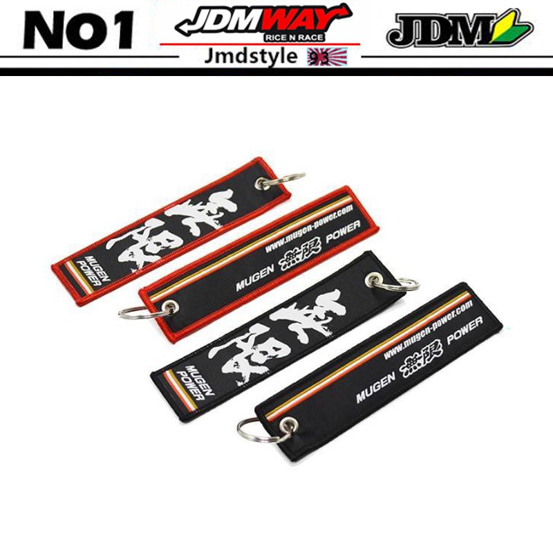 Mugen Power Painting Emblem Embroidery Nylon Car Key Ring JDM Keychain ...