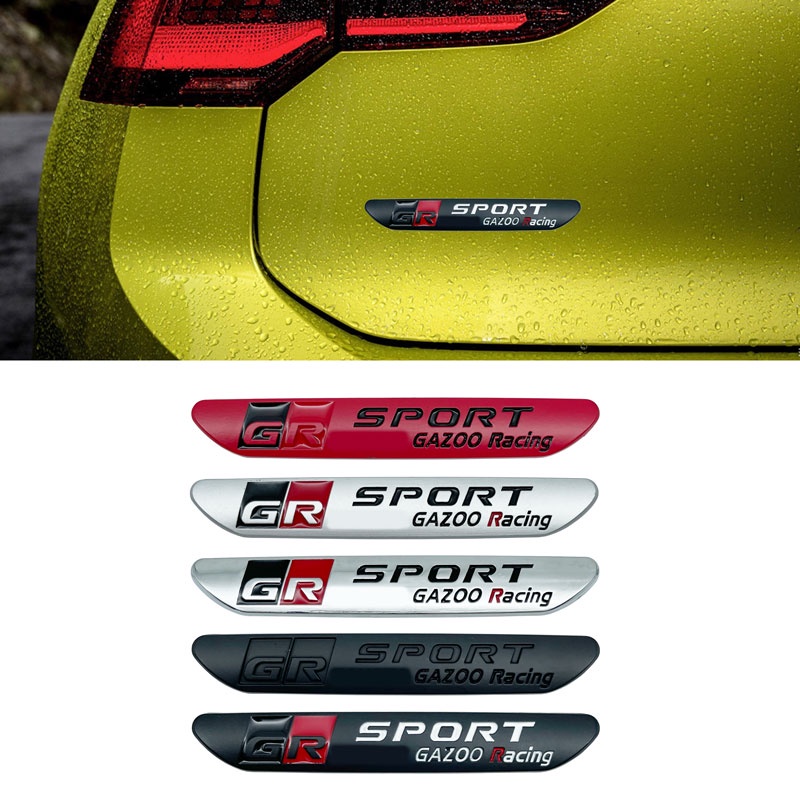 Metal GR Sport Gazoo Racing Logo Car Fender Side Emblem Decal Rear ...