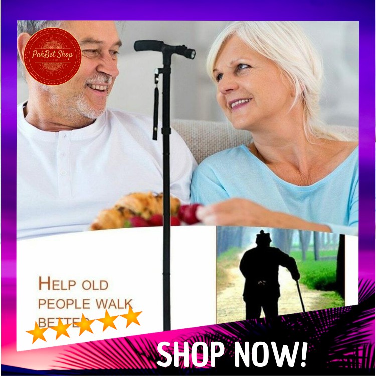 Tungkod Trusty Cane Folding LED Light Quad Cane Walking Stick with ...