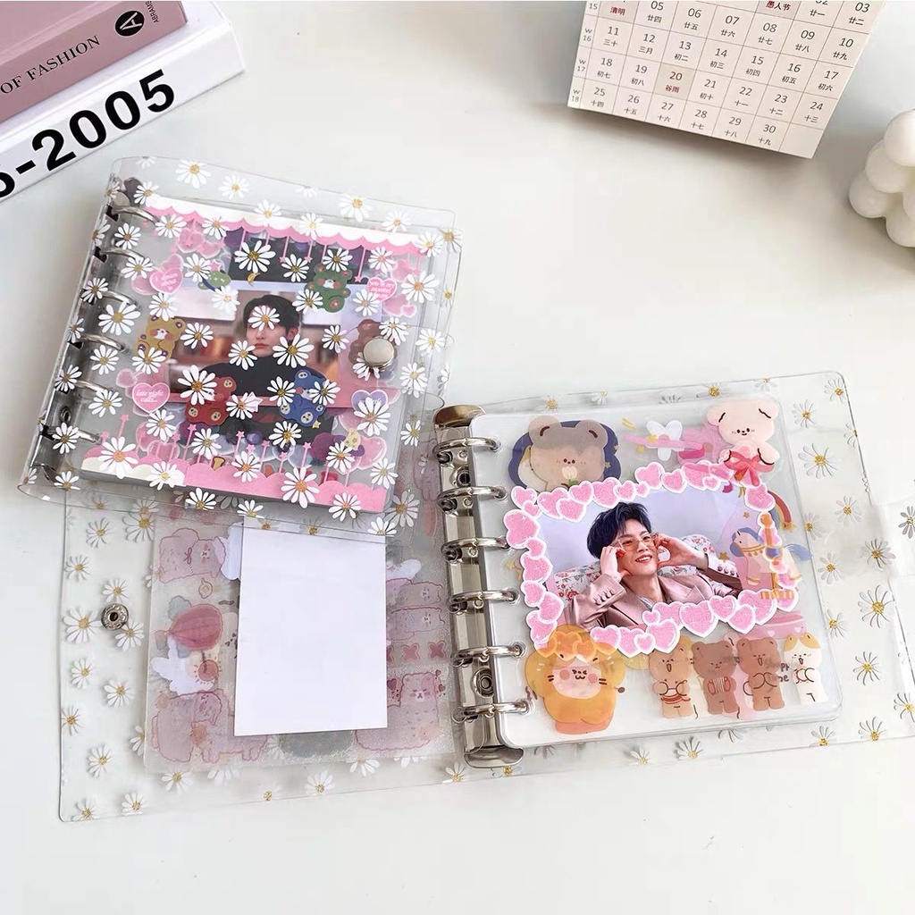[HARU] Pvc Daisy Binder 6 Rings (FREE Contents 10pcs) Photocard Deco ...