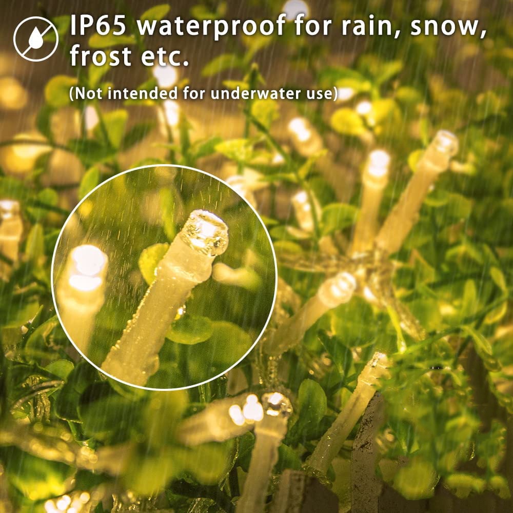 20M 200 LED Waterproof Lamp String Lights with 8 Modes for Indoor ...