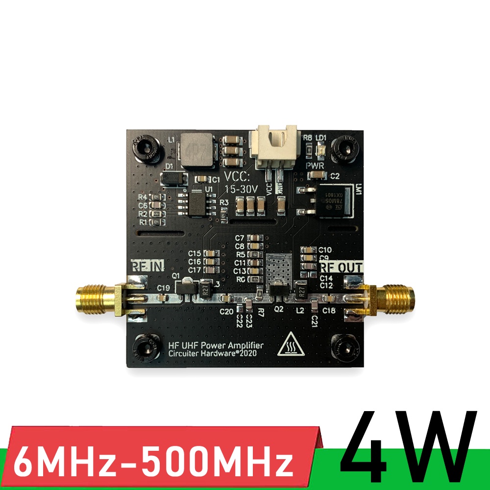 4W 6M-500MHz FM HF VHF UHF RF Power Amplifier High Frequency For Ham Radio Walkie talkie Short ...