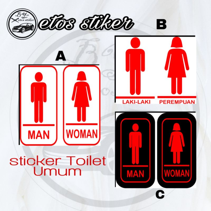 Toilet Door Sticker Cutting Sticker | Shopee Philippines