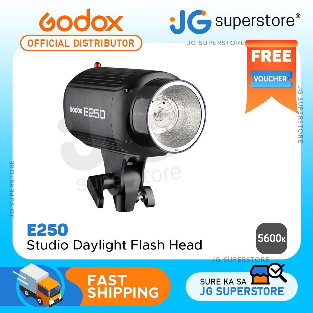 Godox E250 Professional Studio Daylight Flash Head w/ up to 5600k Color ...