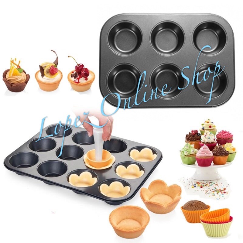 6/12/24 Holes Non Stick Cupcake Molder Muffin Pan Cup Cake Baking Pan ...