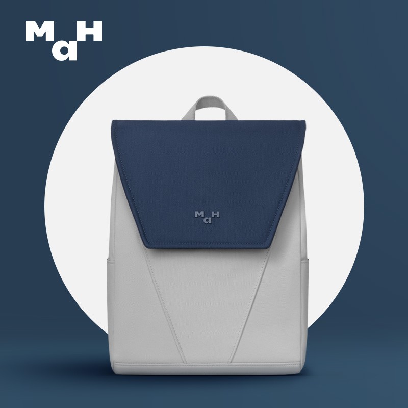 MAH Young Laptop Backpack Contrast Color Waterproof Leisure School Bag ...