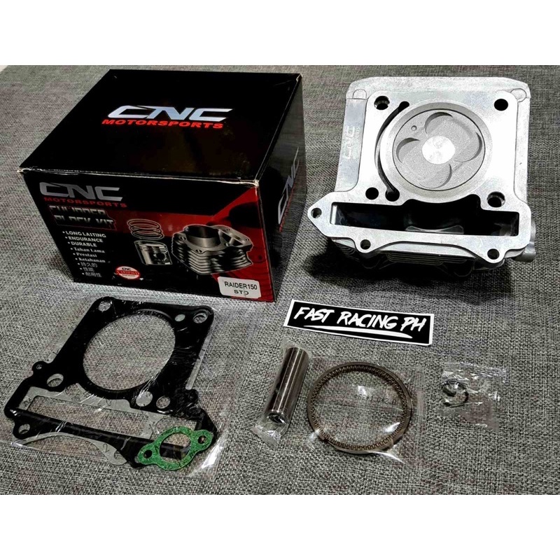 CNC CYLINDER BLOCK KIT RAIDER 150 CARB standard stock 62mm steel ...