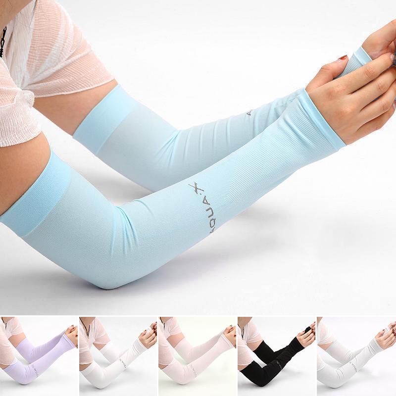 let's slim arm sleeves cooling wristlet Ice silk sun uv protection ...