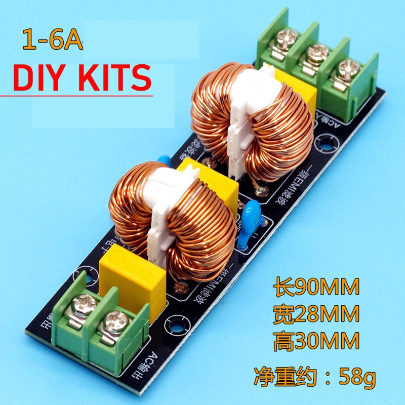 AC 110V 220V EMI filter module 3A 6A 15A 18A anti-interference EMC FCC power Filtering Board ...