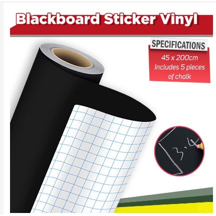 Sticker Blackboard Whiteboard Removable Vinyl 45x200cm | Marker ...