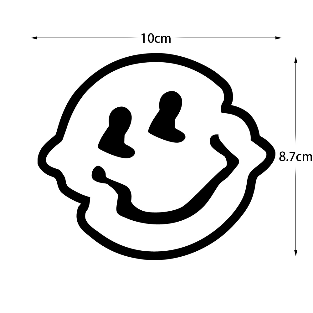 Wave Smiley Face Emoji Non-reflective/Laser Motorcycle Headlight ...
