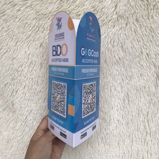 3in1 QR Code tent Card table top trifold display | Shopee Philippines