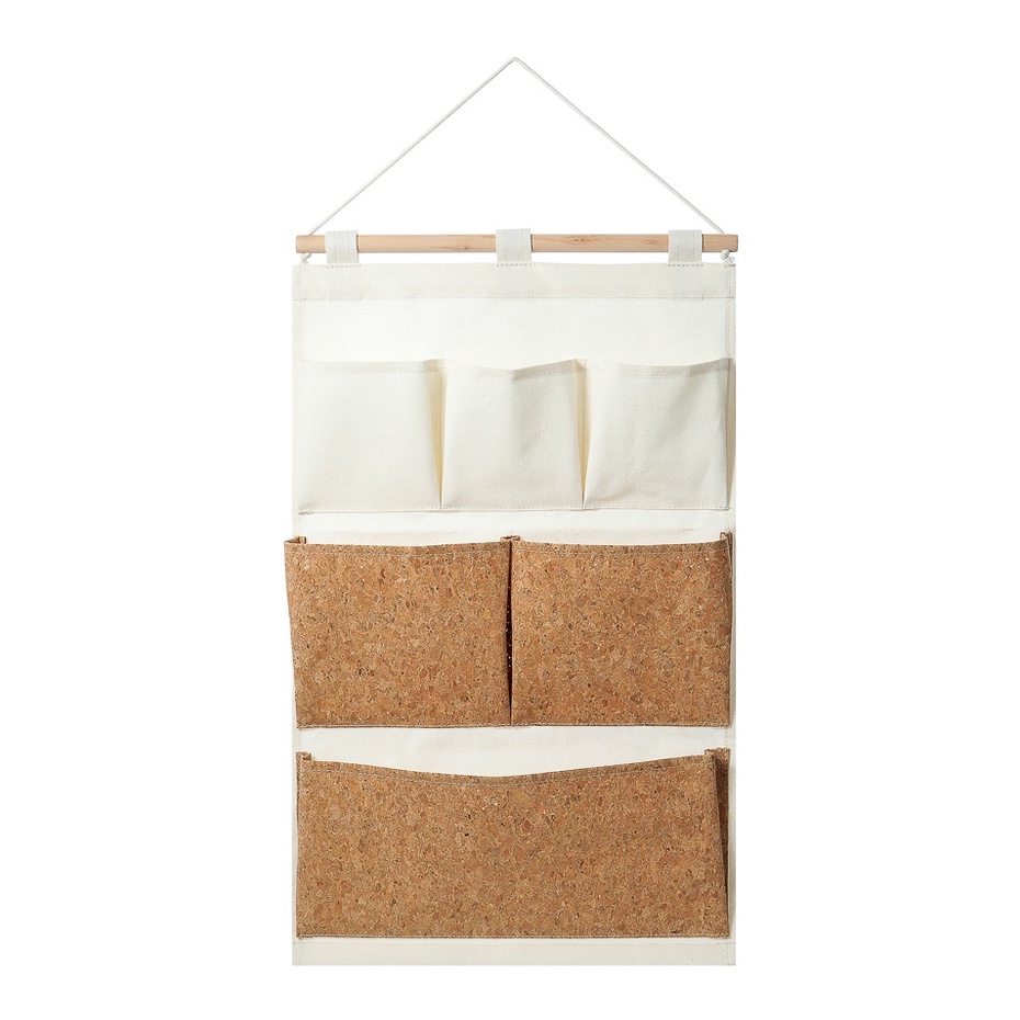 Miniso Soft Wooden Series Fabric Storage Bin / 6 Pocket Hanging ...